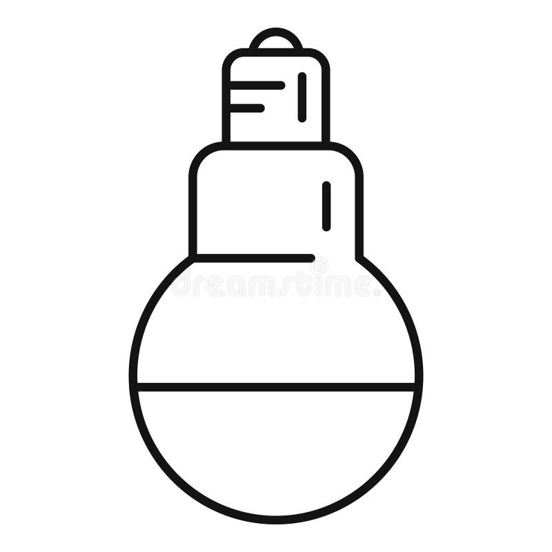 Led Bulb Icon Outline Vector. Power Solar Panel Stock Illustration ...