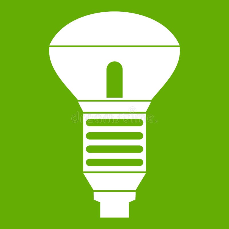 Led bulb icon green stock vector. Illustration of glass - 101801021