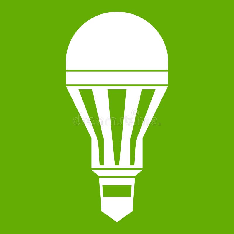 Led bulb icon green stock vector. Illustration of energy - 101801830