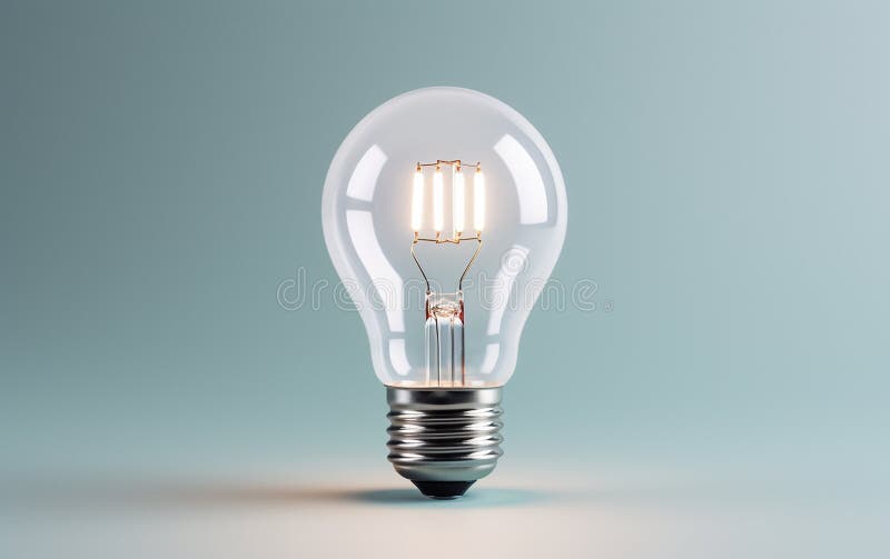A LED Bulb on Transparent Background Stock Illustration - Illustration ...