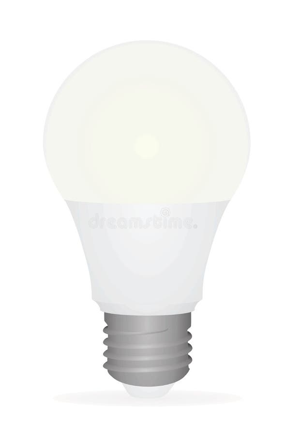 Led Bulb on White Background Stock Vector - Illustration of lamp ...