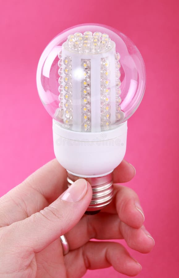 LED light bulb stock photo. Image of light, fingers, bulb - 15912954