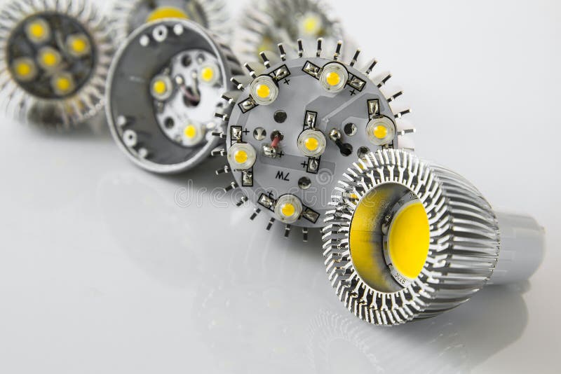 Led Bulbs Exposed without Cover Slide and Optics Stock Photo - Image of ...