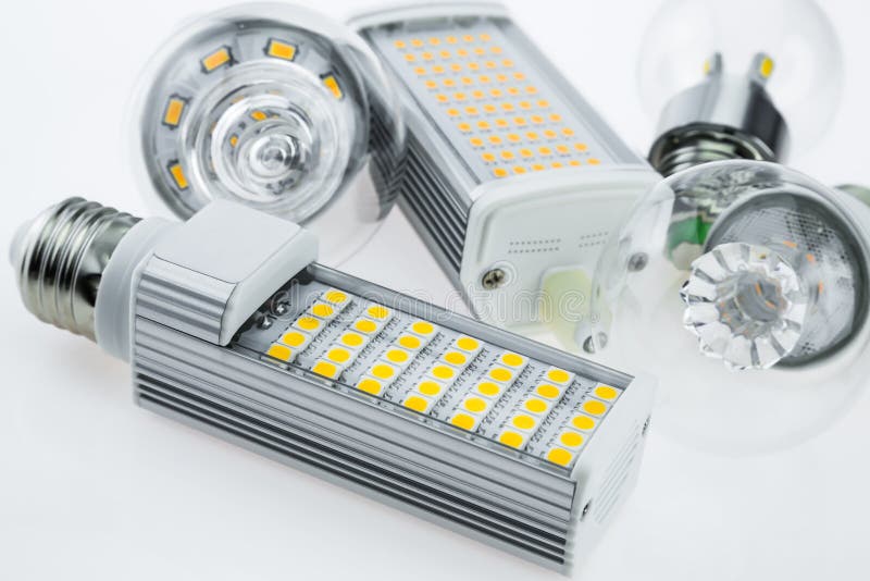 LED Bulbs Nonstandard and Classic Tungsten Bulb Shapes Stock Image ...