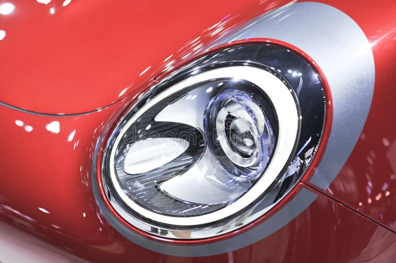 Led car light close up stock photo. Image of front, headlight - 245067600