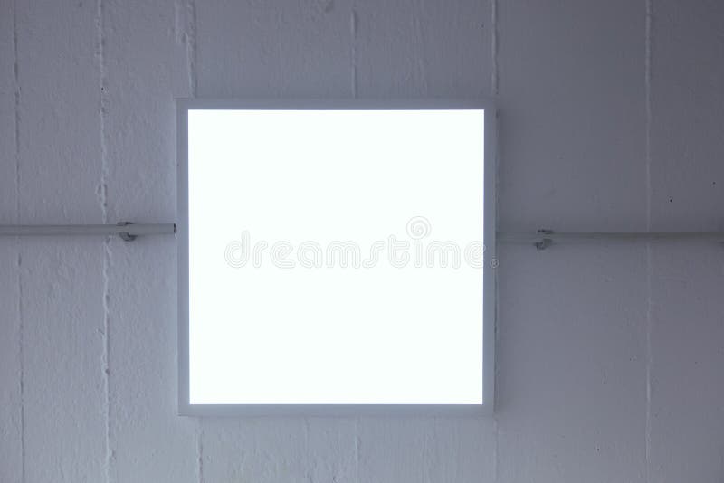 LED Ceiling Light Mounted in an Industrial Room Stock Photo - Image of ...