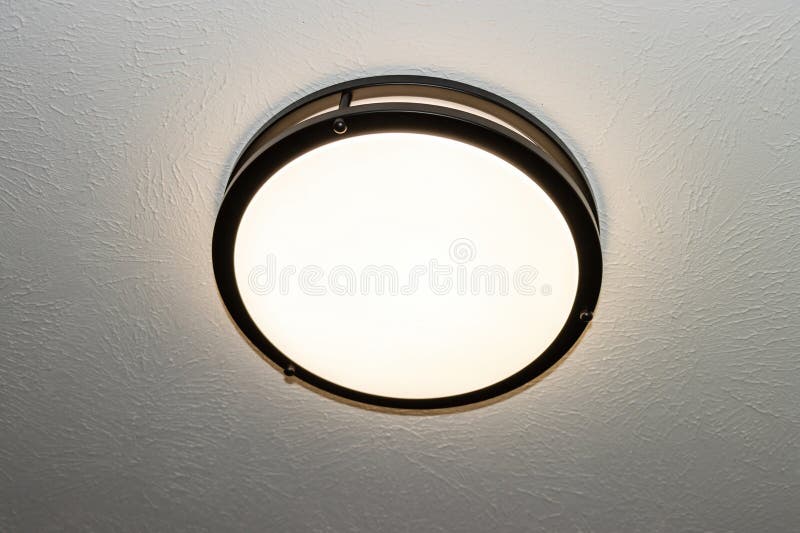 LED Ceiling Mounted Light Fixture Stock Image - Image of ceiling ...