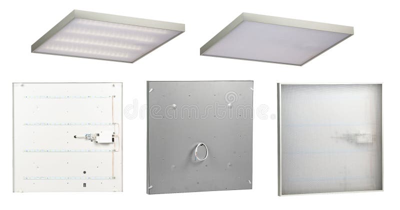 LED Ceiling Panel for Office Isolated Stock Photo - Image of spot ...
