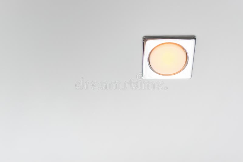 The LED Ceiling Round Light Bulb on the Ceiling Works after Replacement ...