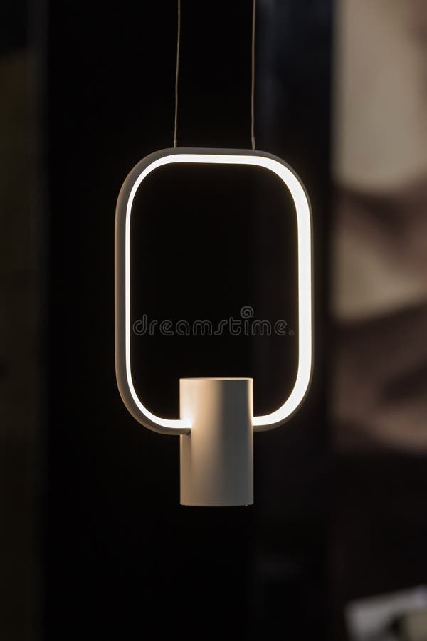Led Chandelier with Square Rounded Lights. Modern Trendy Chandelier ...