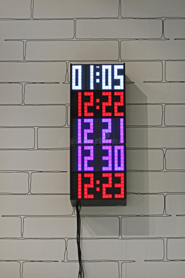Led Clock stock image. Image of decor, tech, modern - 143246795