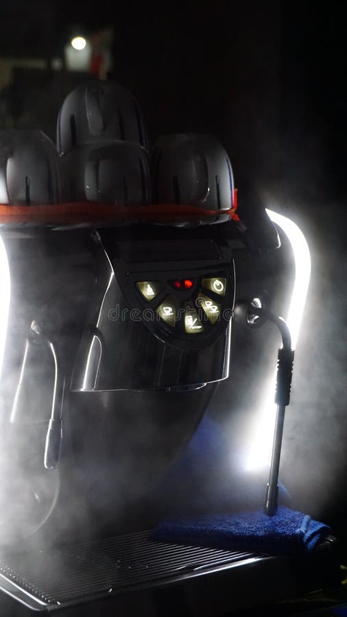 LED Coffee Machine Dark Mode Stock Image - Image of coffee, mode: 261770843