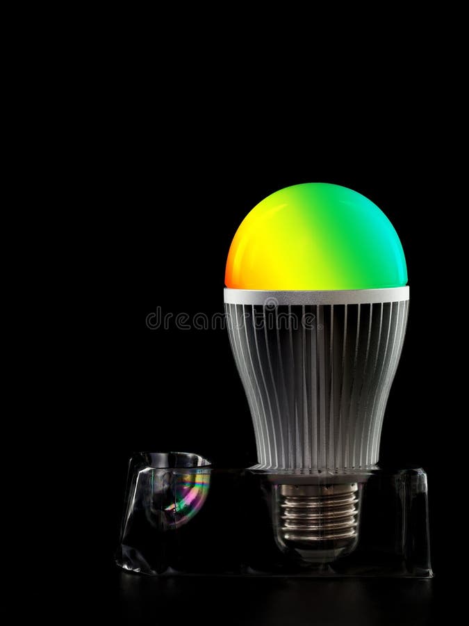 Led Colored Bulb on a Stand Stock Photo - Image of electric, diode ...