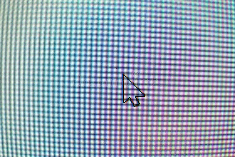 LED Computer Display with Dead Pixel in the Center Stock Photo - Image ...