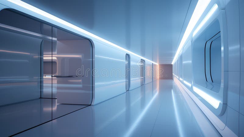 Led corridor house stock illustration. Illustration of corridor - 370431164