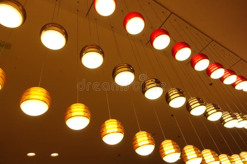 Led Crystal Ceiling Lighting Stock Photo - Image of bauhaus, bedroom ...