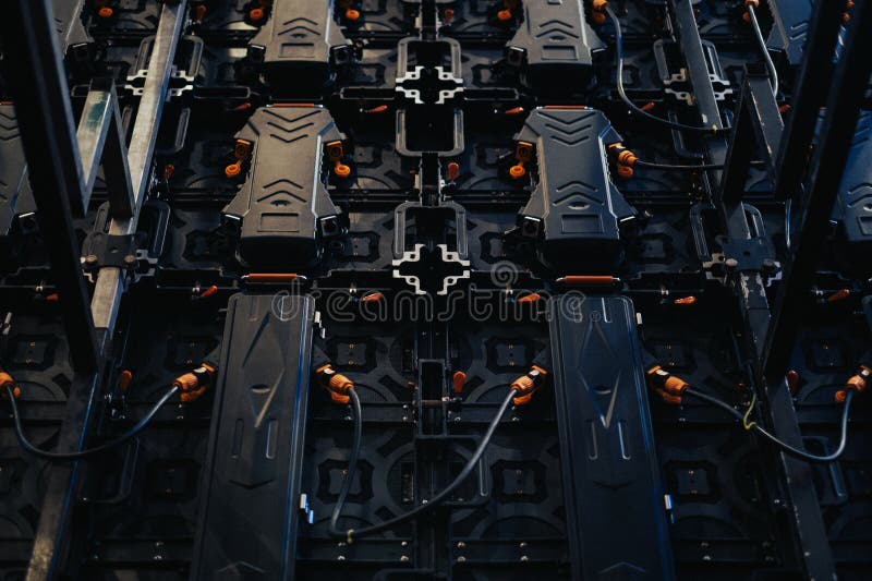 LED Digital Display Panel Modules Stock Image - Image of billboard ...