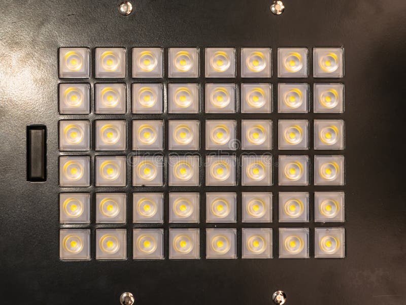 Diode Industrial Fixtures on the Building Stock Photo - Image of lamp ...