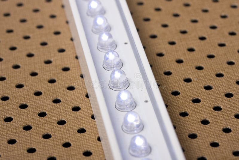 Led diode on line stock photo. Image of light, white, holes - 5244646