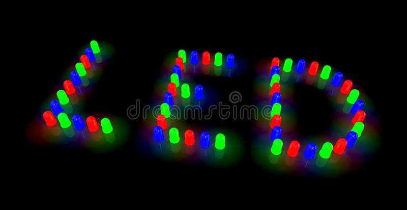 Led Diodes Arranged in Led Text Layout Stock Illustration ...
