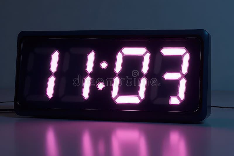 LED Display Clock with Distinctive Design Stock Illustration ...