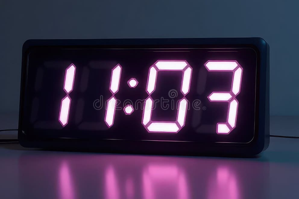 LED Display Clock with Distinctive Design Stock Illustration ...