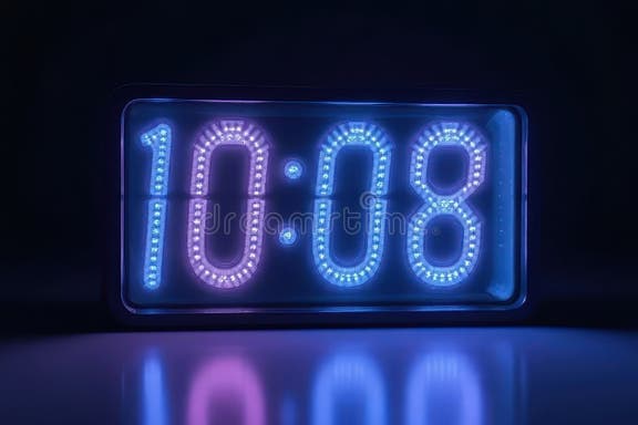 LED Display Clock stock illustration. Illustration of clock - 371902084