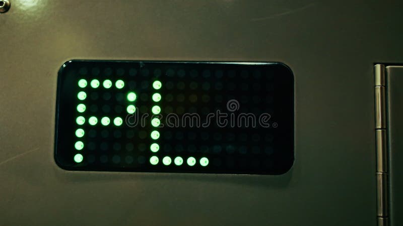 LED Display Indicates the Elevator Floor Stock Footage - Video of door ...