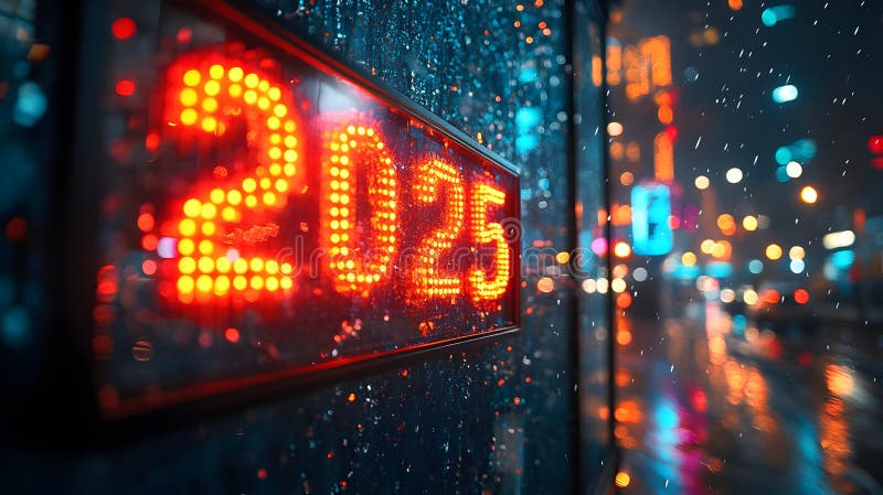 LED Display Nighttime City Lights Abstract Background Stock ...