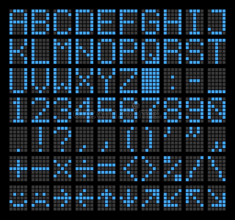 LED Dot Matrix Panel. Letters, Numbers, Punctuation Marks, Arithmetic ...
