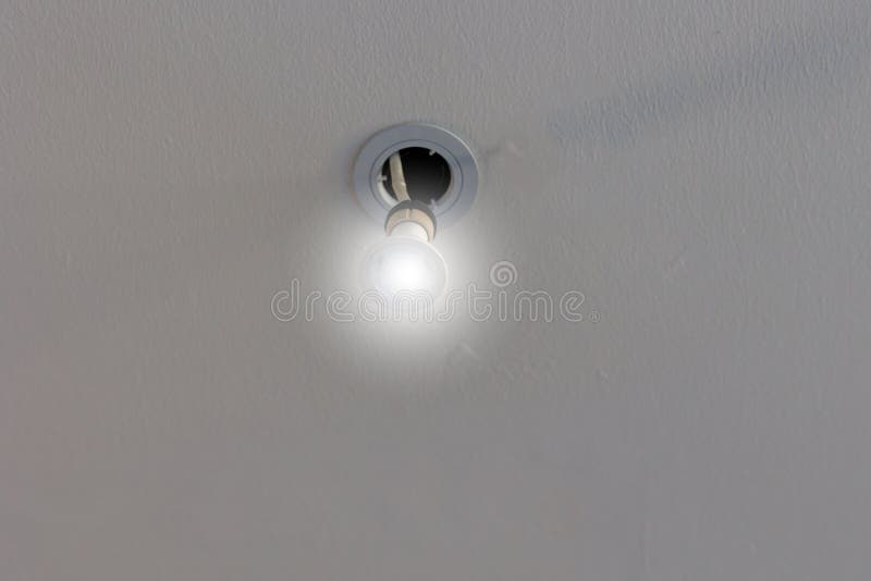 Led Down Light Hanging Out of Socket Stock Photo - Image of holders ...