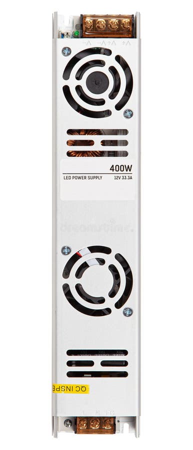 LED Driver Power Supply in Metal Housing Isolated on White Stock Image ...