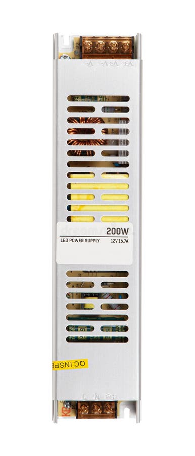 LED Driver Power Supply in Metal Housing Isolated on White Stock Image ...