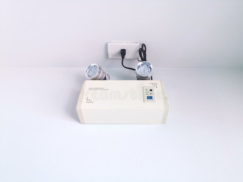LED Emergency Lighting Luminaire Stock Image - Image of evacuation ...