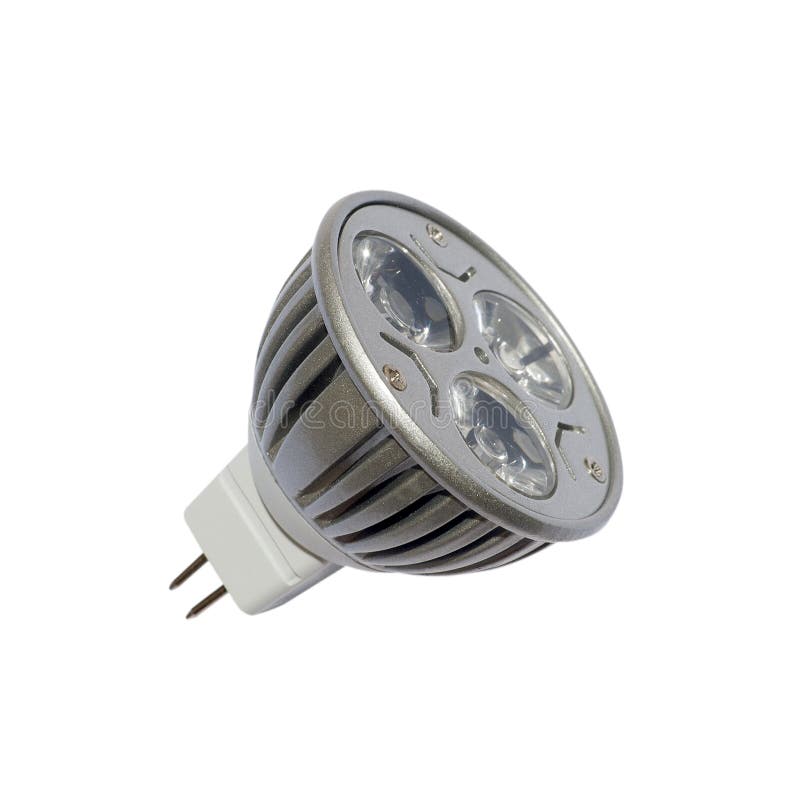 LED Energy Safing Bulb. GU5.3. Isolated Object Stock Image - Image of ...