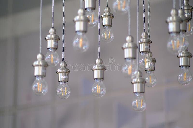 Led Energy-saving Light Bulb. the Concept of Modern Economical Lighting ...