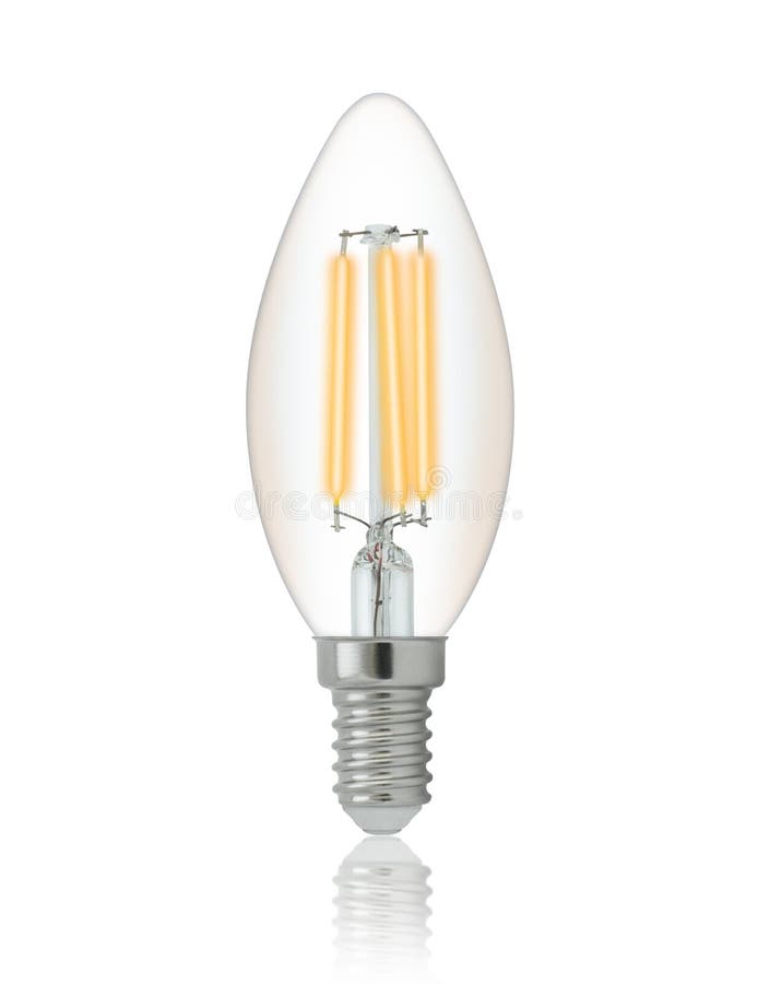 LED filament light bulb stock image. Image of light, emitting - 68779283