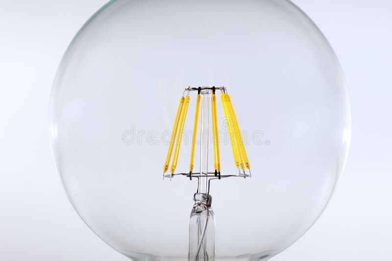 Led Filament Light Bulb (E27) Stock Photo - Image of light, electricity ...