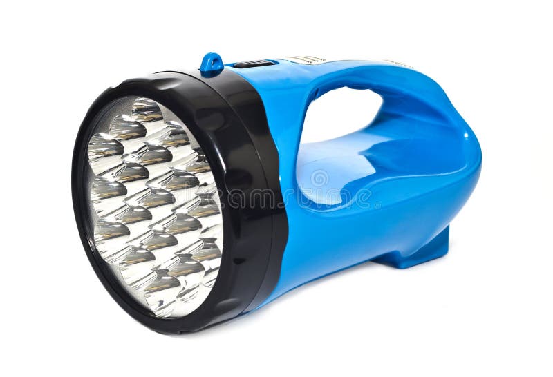 Led flashlight stock photo. Image of bulb, light, blue - 21956470
