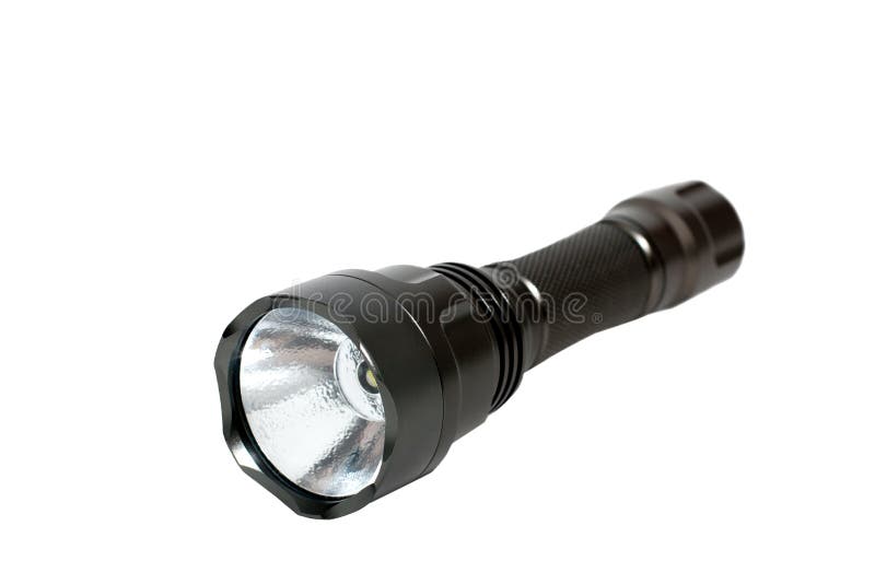 LED flashlight stock image. Image of decor, black, hold - 23348297