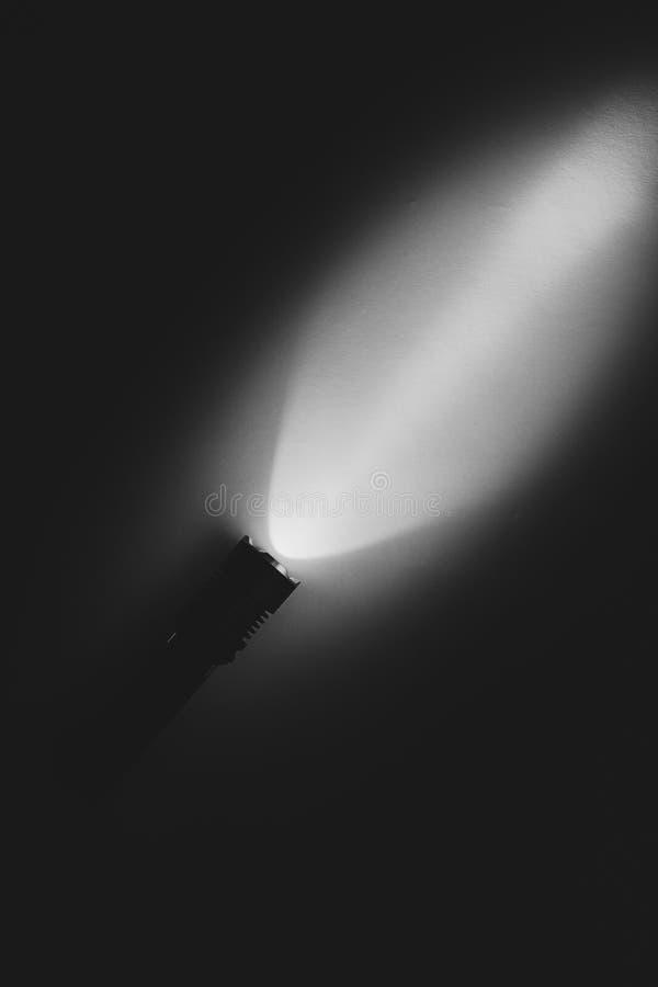 LED Flashlight Beam on Paper. Stock Photo - Image of battery, criminal ...