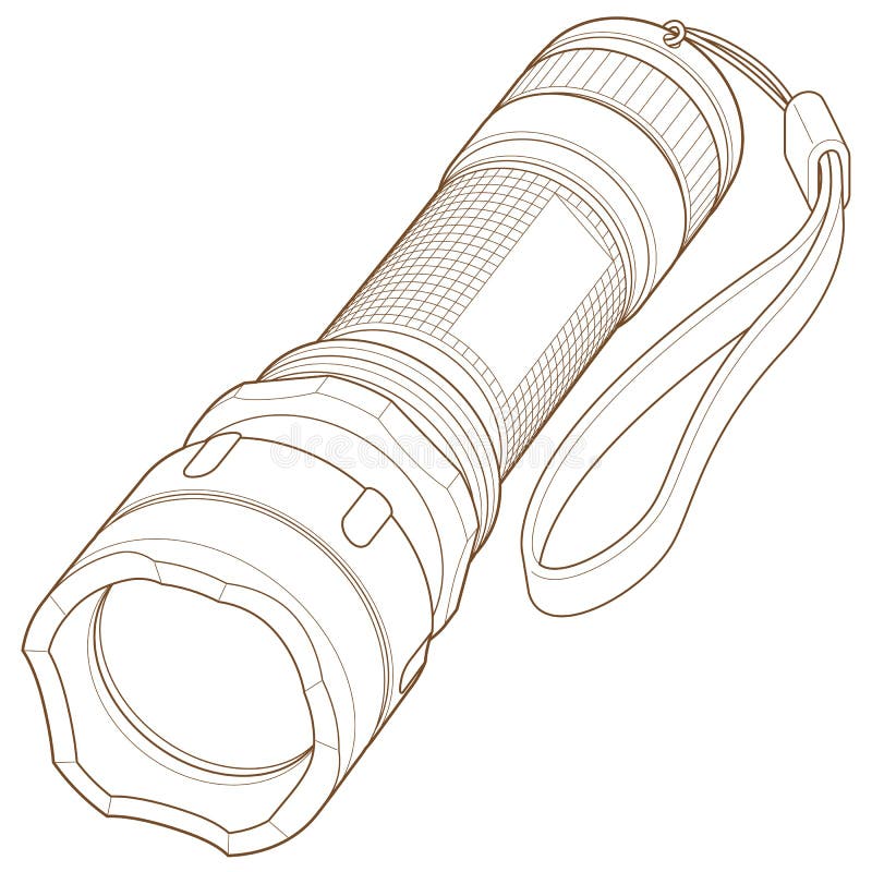 LED Flashlight stock vector. Illustration of bright, shine - 47440942