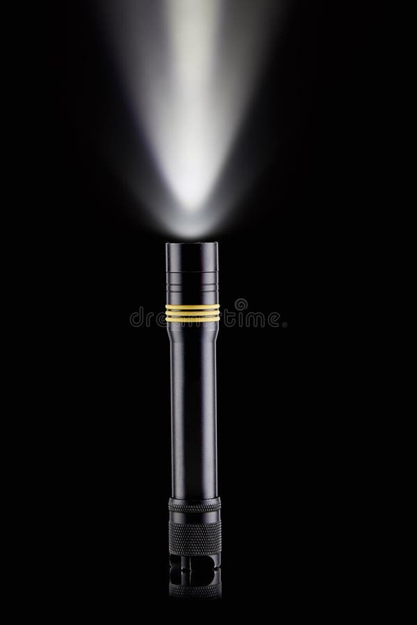 LED Flashlight with Ray Light. Stock Image - Image of beam, handheld ...