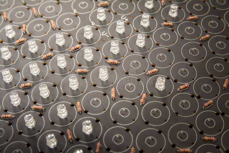 Led Flood Light. Led Lamp. Components of LED Lamps and Drivers Stock ...