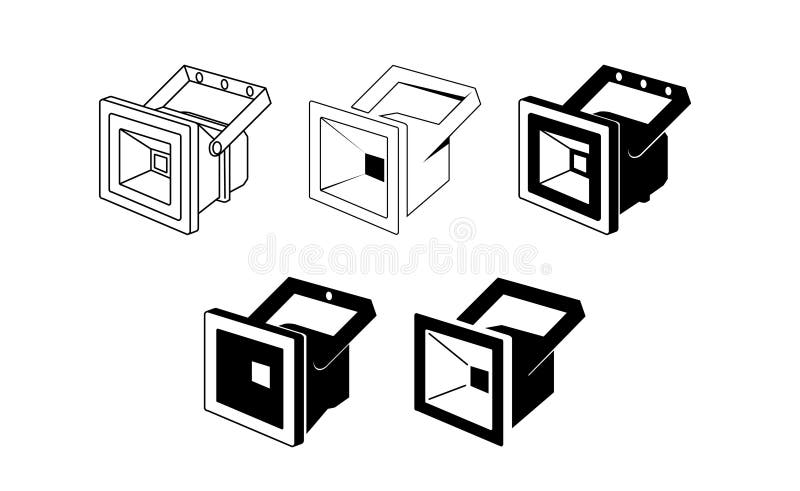Led Floodlight Icon - Vector Illustration. Stock Vector - Illustration ...