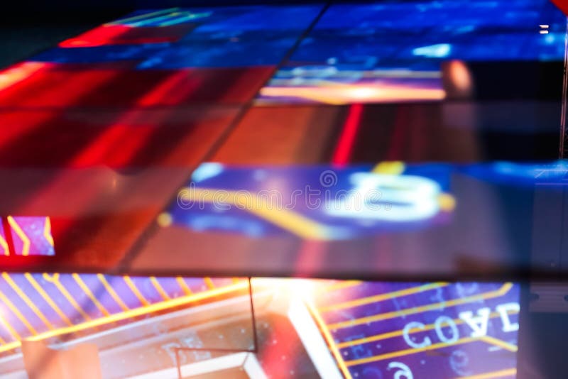 LED Floor Technology Blured Pattern Electronic Reflection Stock Photo ...