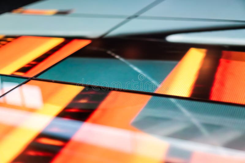 Bright Orange and Blue Colored LED Smd Screen Stock Photo - Image of ...