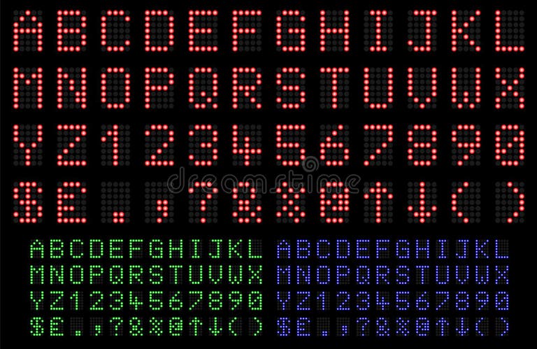 LED Font stock vector. Illustration of technical, illuminated - 26604250