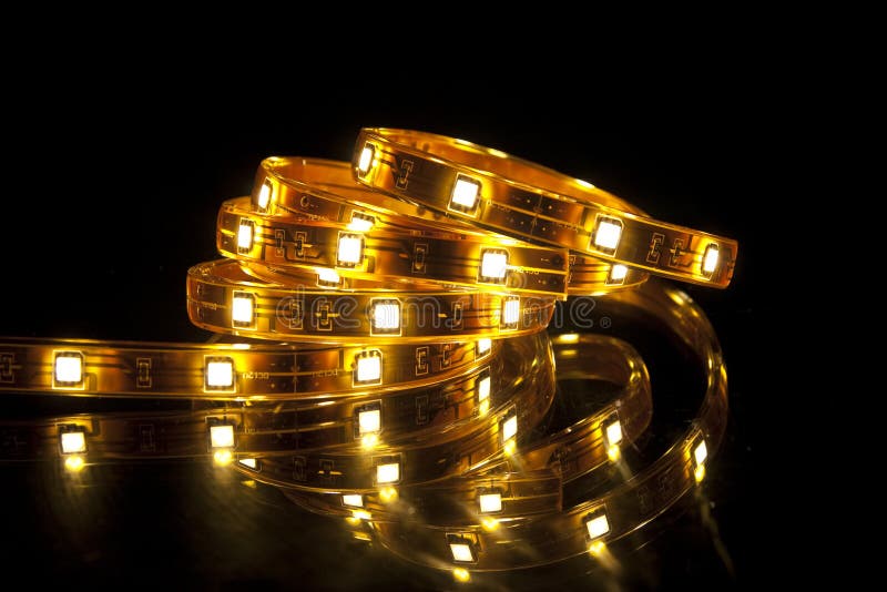 Green glowing LED garland stock photo. Image of shiny - 40197756