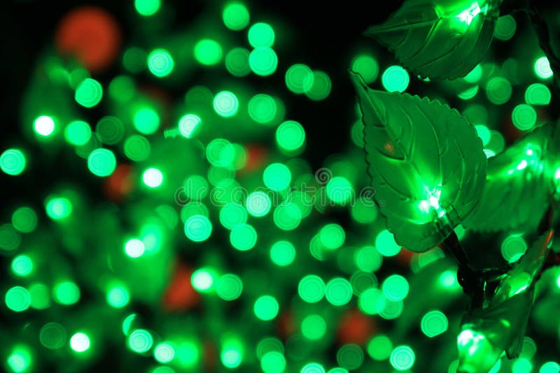 Fascinating LED Lights Green Bokeh Stock Image - Image of green, tree ...